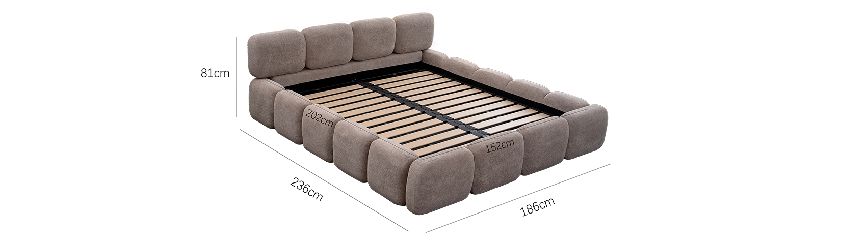 Custom Taylor Upholstery Full Size Storage Bed Frame | MIGLIO