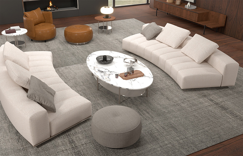 Modern White Piano Keys Design Three-seater Upholstered Sofa Couch ...