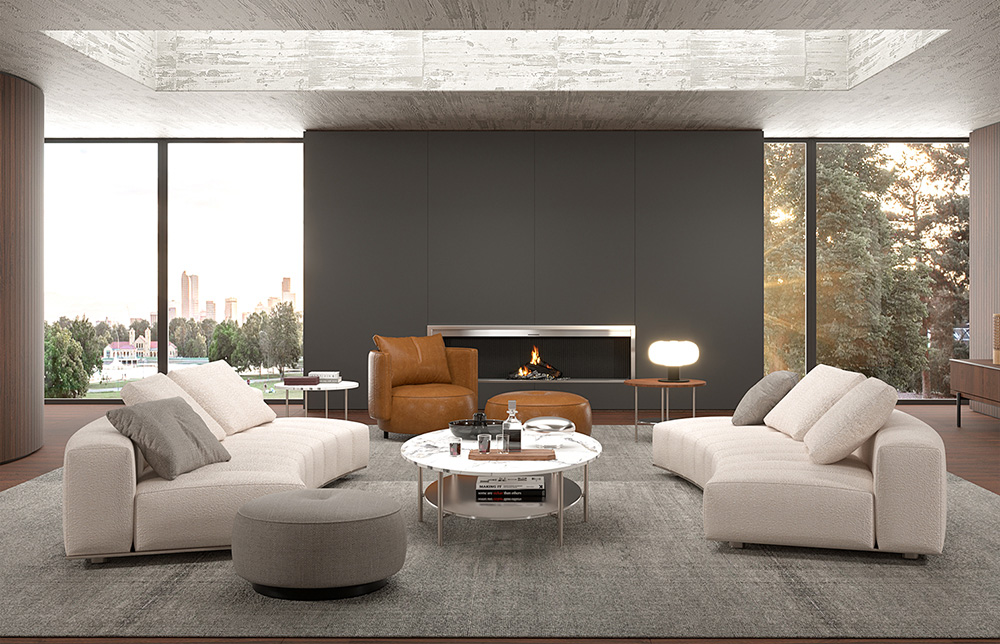 Modern White Piano Keys Design Three-seater Upholstered Sofa Couch ...