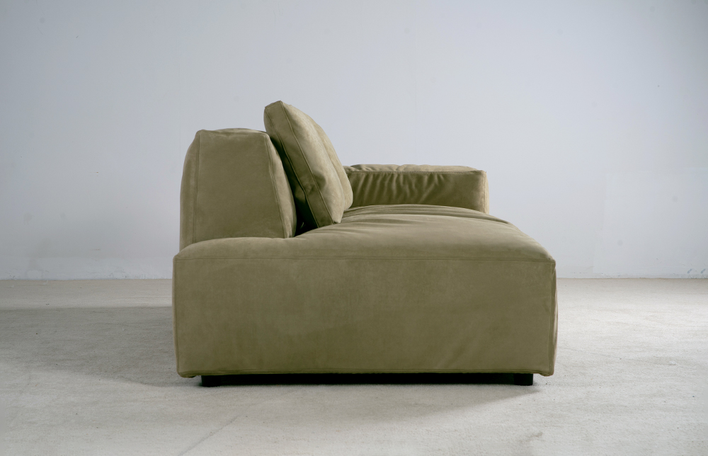 Slouch Pleated Fabric Loveseat Sofa Couch 2 Seater M141 | MIGLIO 5792